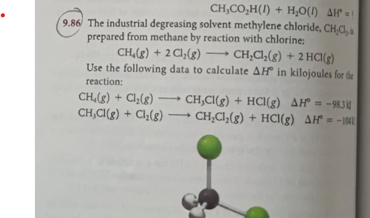 Solved CH3CO2H(l)+H2O(l)ΔH0= ? 9.86 The industrial | Chegg.com