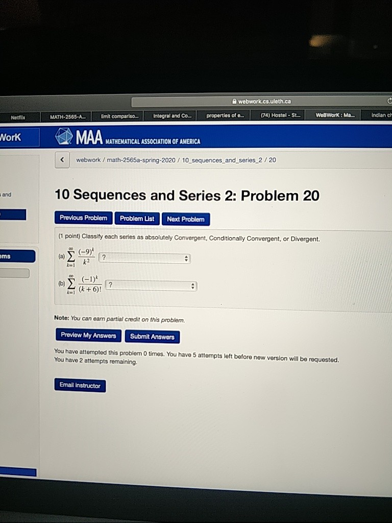 Solved webwork.cs.uleth.ca Netflix MATH-2565- limit | Chegg.com