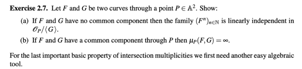 Solved Exercise 2.7. Let F and G be two curves through a | Chegg.com
