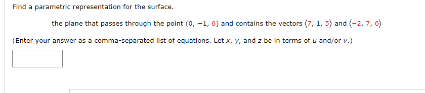 Solved Find a parametric representation for the surface. the | Chegg.com
