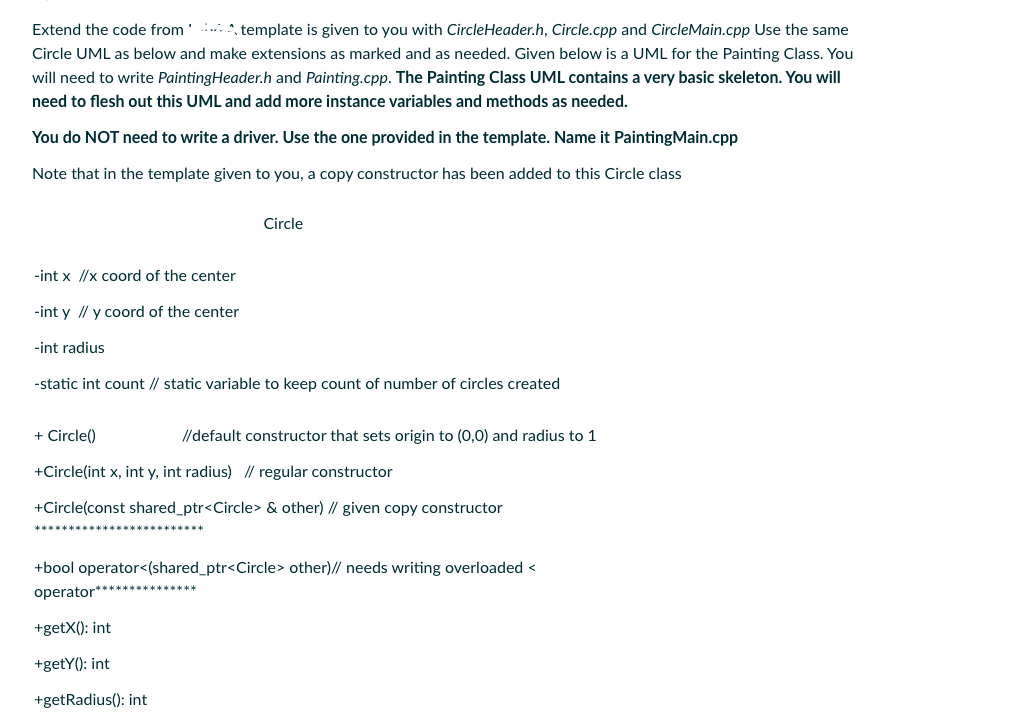 Solved Extend the code from'......template is given to you | Chegg.com