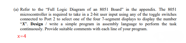 (a) Refer to the "Full Logic Diagram of an 8051 | Chegg.com