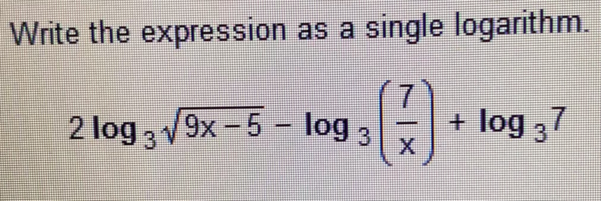 Solved Write the expression as a single | Chegg.com