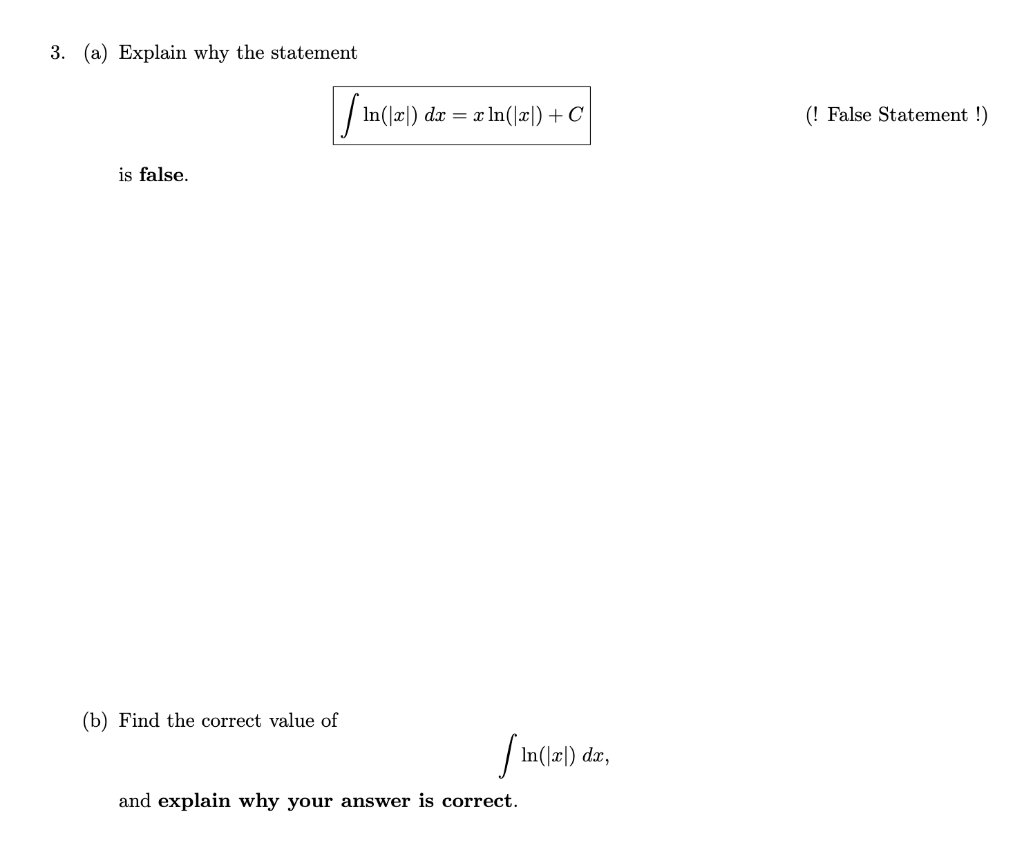 3. (a) Explain why the statement | Chegg.com