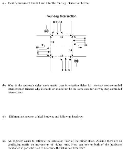 (a) Identify movement Ranks 1 and 4 for the four-leg | Chegg.com