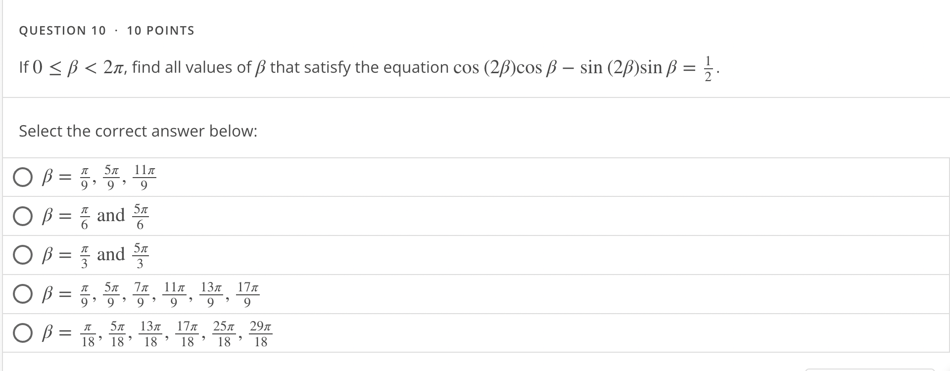 Solved QUESTION 9⋅10 POINTS Solve the equation | Chegg.com
