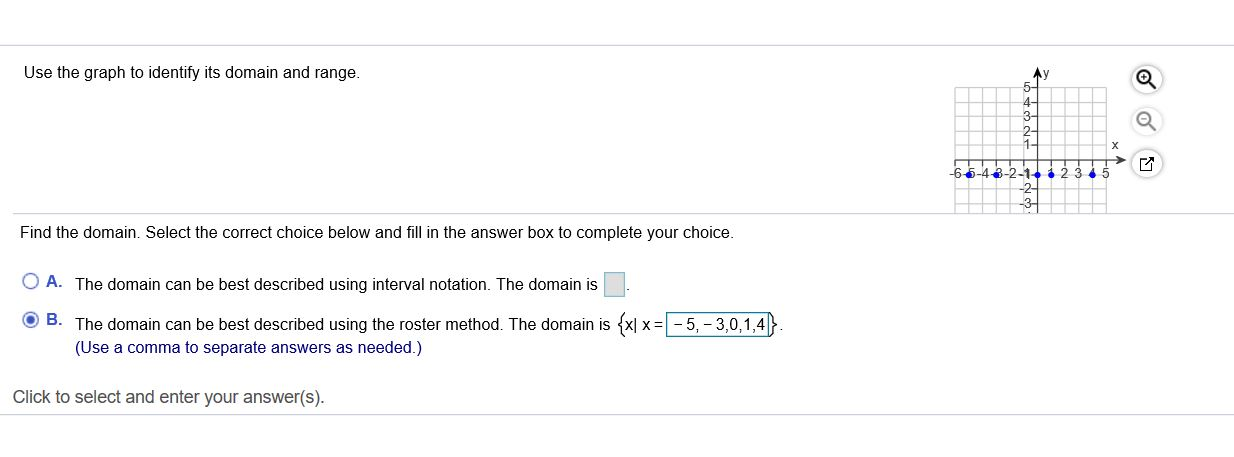 Solved Use the graph to identify its domain and range. ENO | Chegg.com