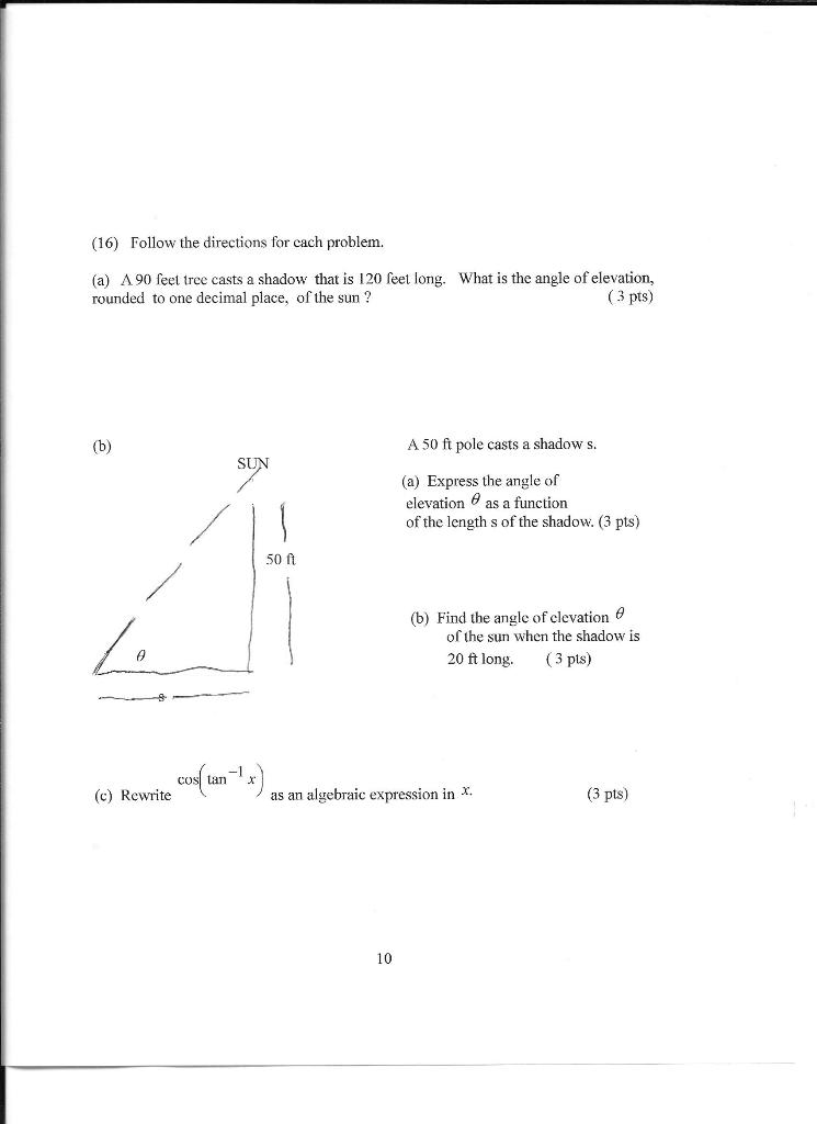 Solved (16) Follow the directions for each problem, (a) A 90 | Chegg.com