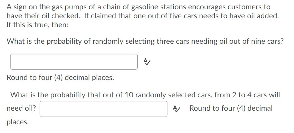 Solved A sign on the gas pumps of a chain of gasoline | Chegg.com