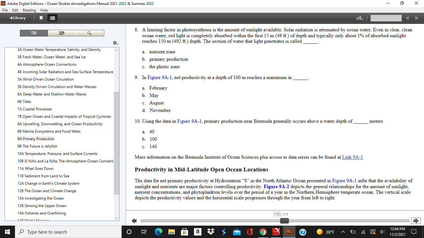Solved - O Adobe Digital Editions - Ocean Studies | Chegg.com