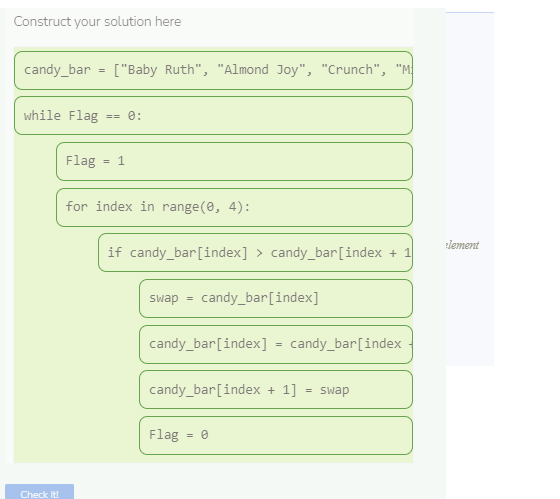 Solved Drag the blocks listed below into the proper order in | Chegg.com