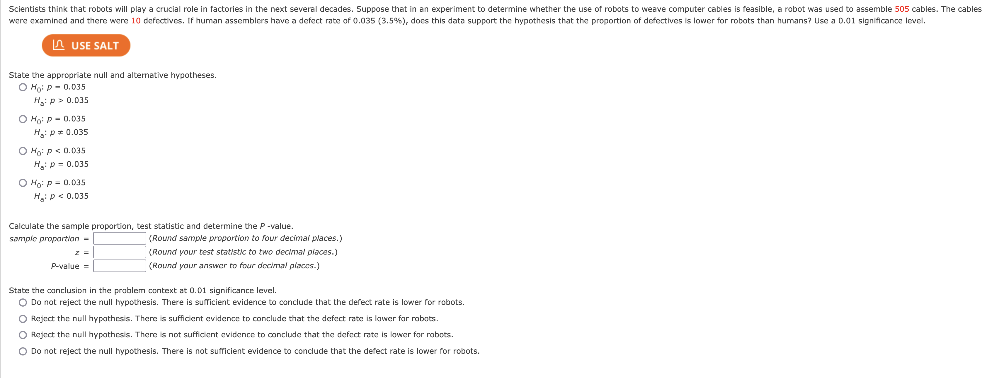 Solved State the appropriate null and alternative | Chegg.com