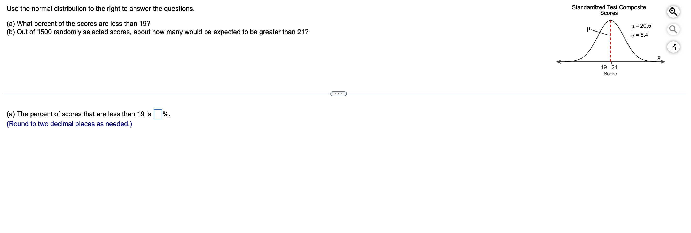 Solved Use the normal distribution to the right to answer | Chegg.com