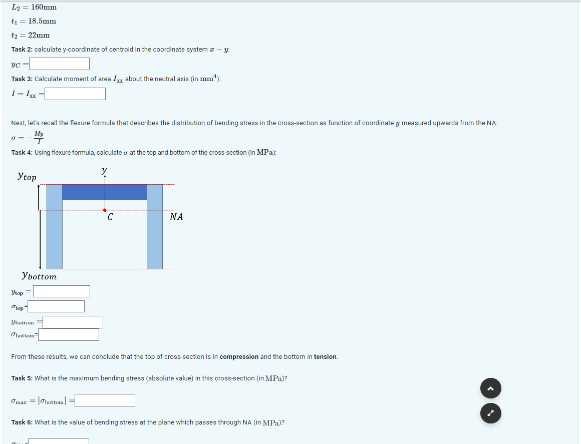Solved Bending stress In this exercise, we consider a simply | Chegg.com