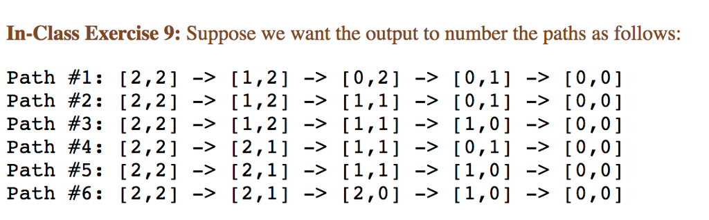 Solved In-Class Exercise 9: Suppose we want the output to | Chegg.com