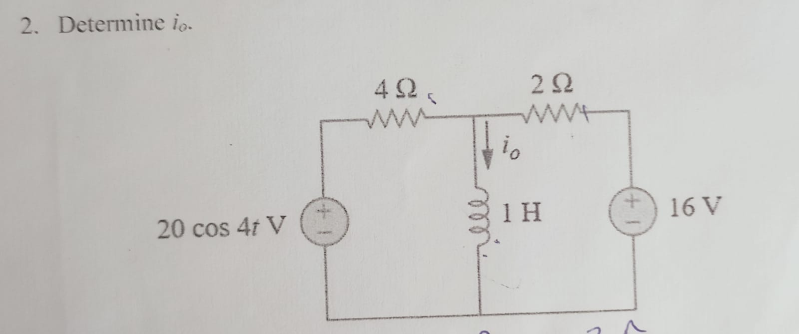 Solved 2. Determine i0. | Chegg.com