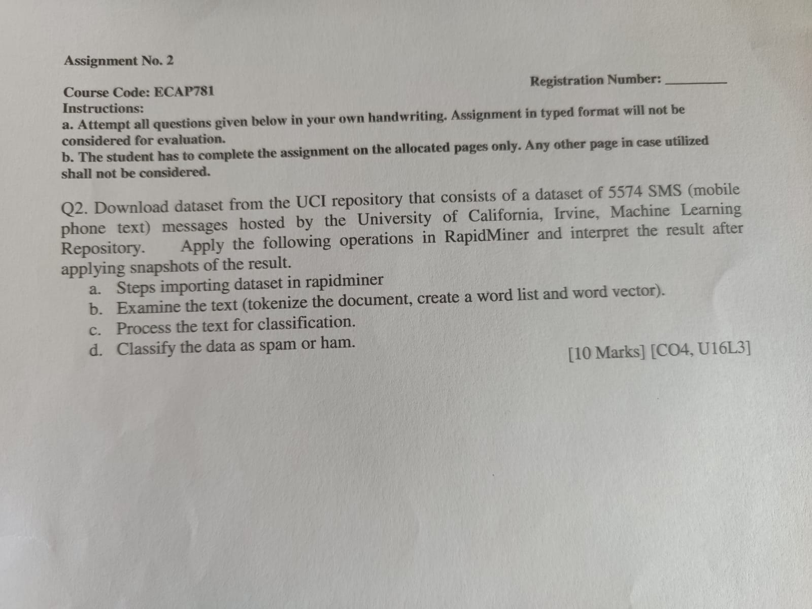 Solved Download dataset from the UCI repository that | Chegg.com