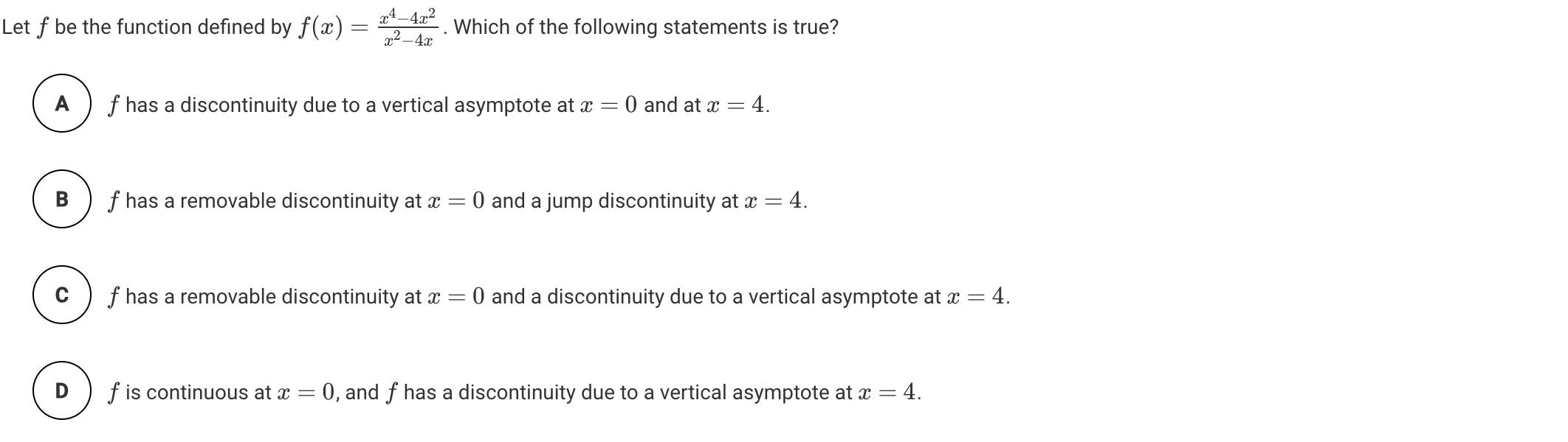 Solved Which of the following functions are continuous on | Chegg.com