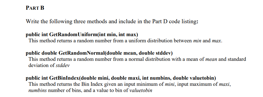 Write the following three methods and include in the | Chegg.com