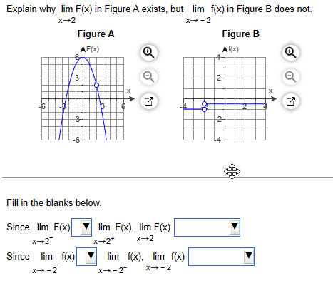 Solved Explain why limF(x) in Figure A exists, but limf(x) | Chegg.com