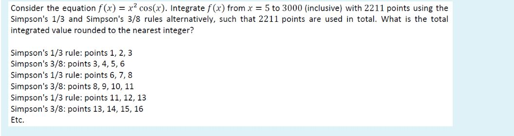 Solved Consider the equation f(x) = x2 cos(x). Integrate f | Chegg.com