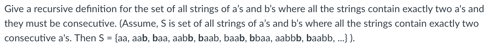 Solved Give a recursive definition for the set of all | Chegg.com
