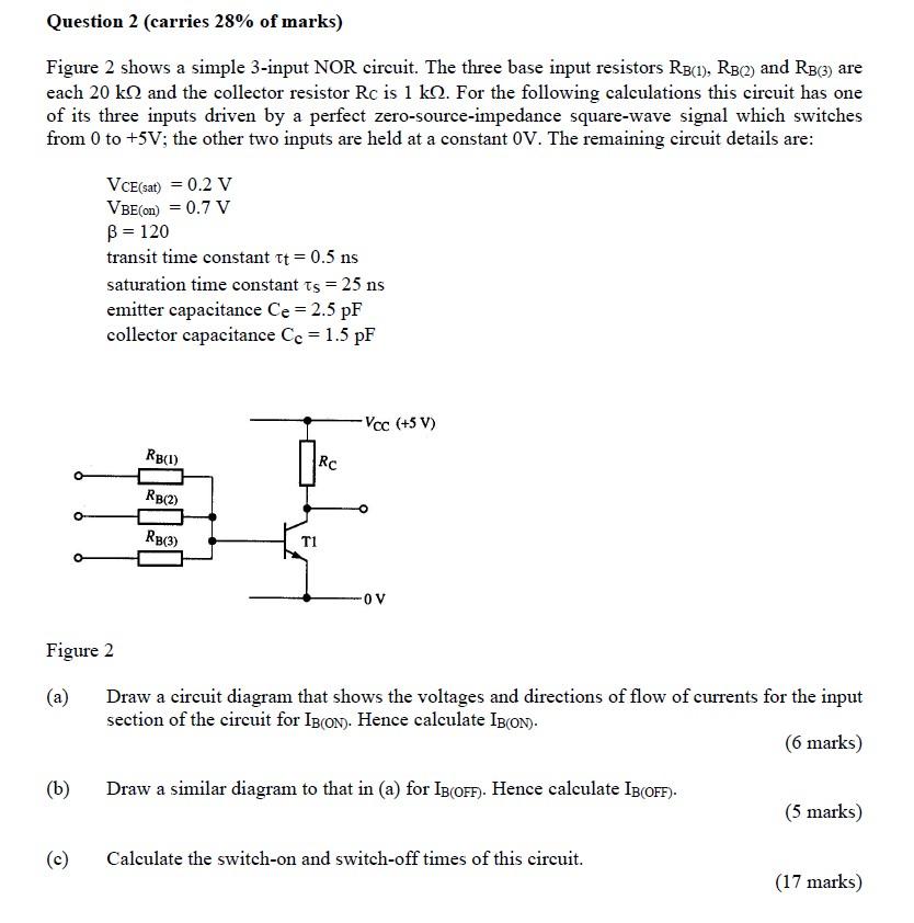 Figure 2 shows a simple 3 -input NOR circuit. The | Chegg.com