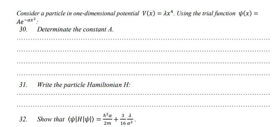 Solved Consider a particle in one-dimensional potential V(x) | Chegg.com