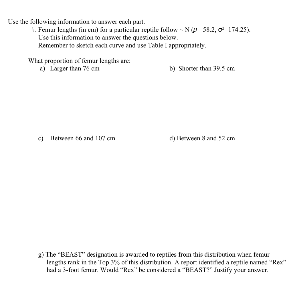 Solved Use the following information to answer each part. 1. | Chegg.com