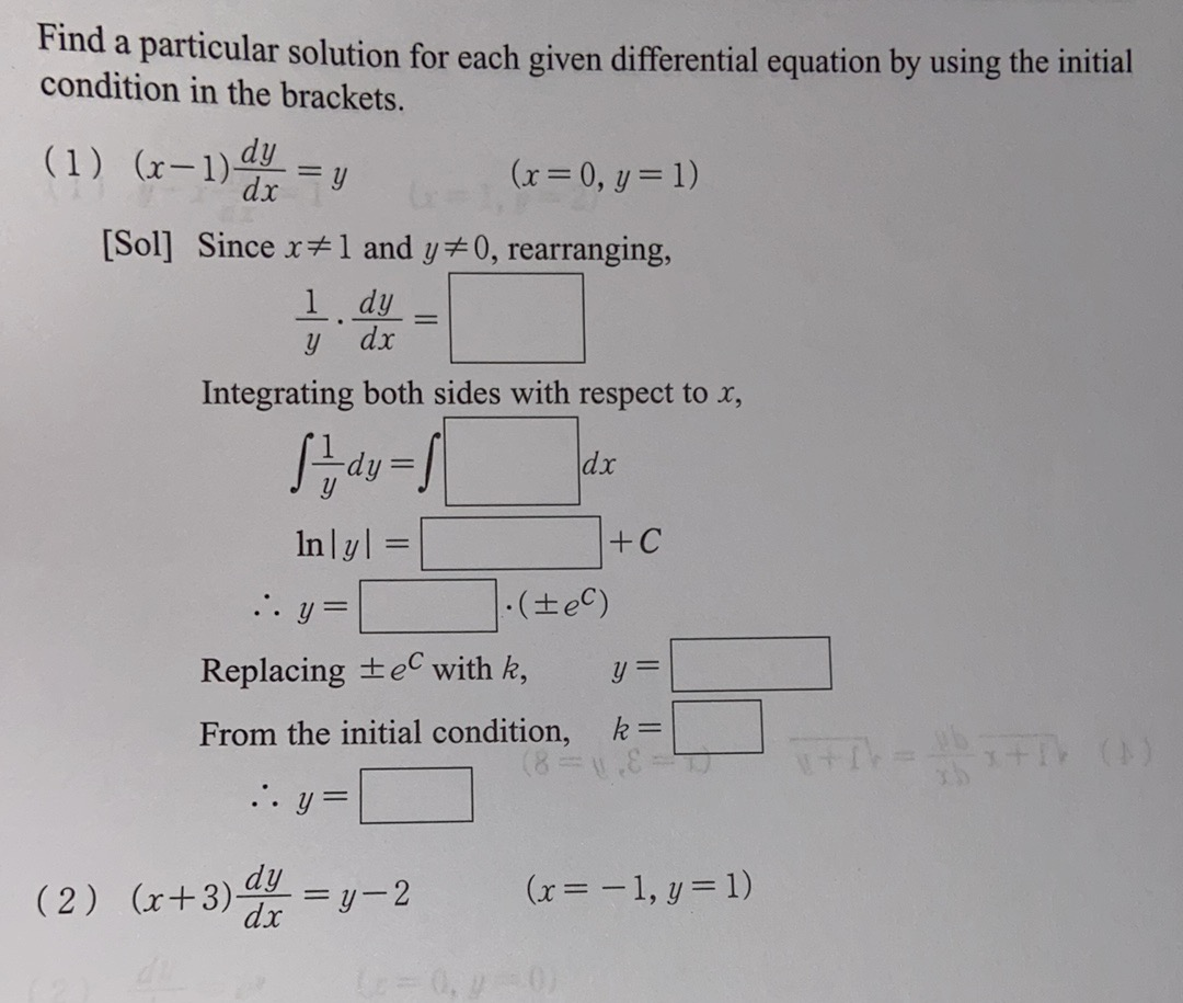 Solved Find a particular solution for each given | Chegg.com