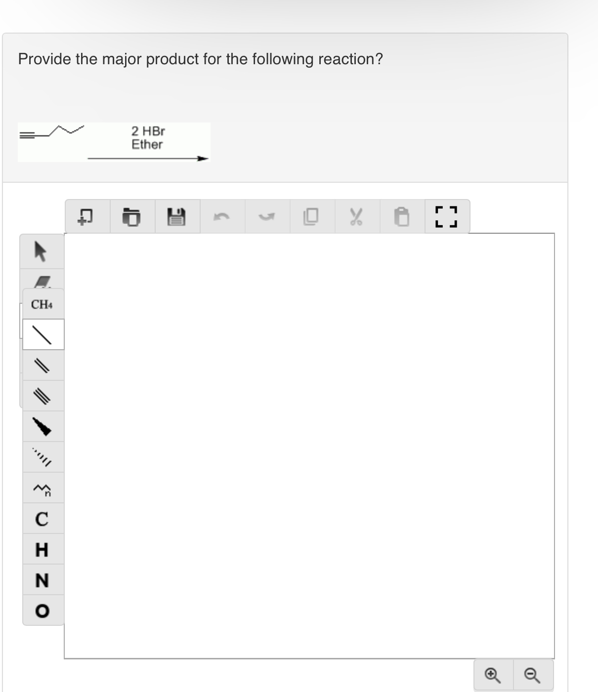 Solved Provide the major product for the following reaction? | Chegg.com