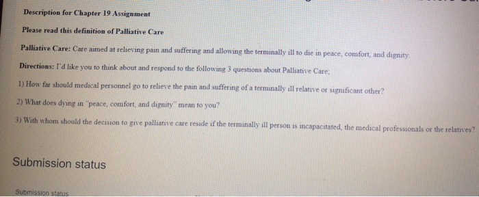 Solved Description for Chapter 19 Assignment Please read | Chegg.com