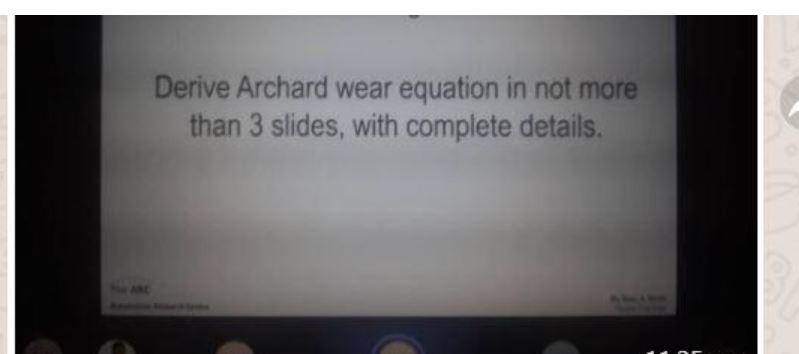 Solved Derive Archard wear equation in not more than 3 | Chegg.com