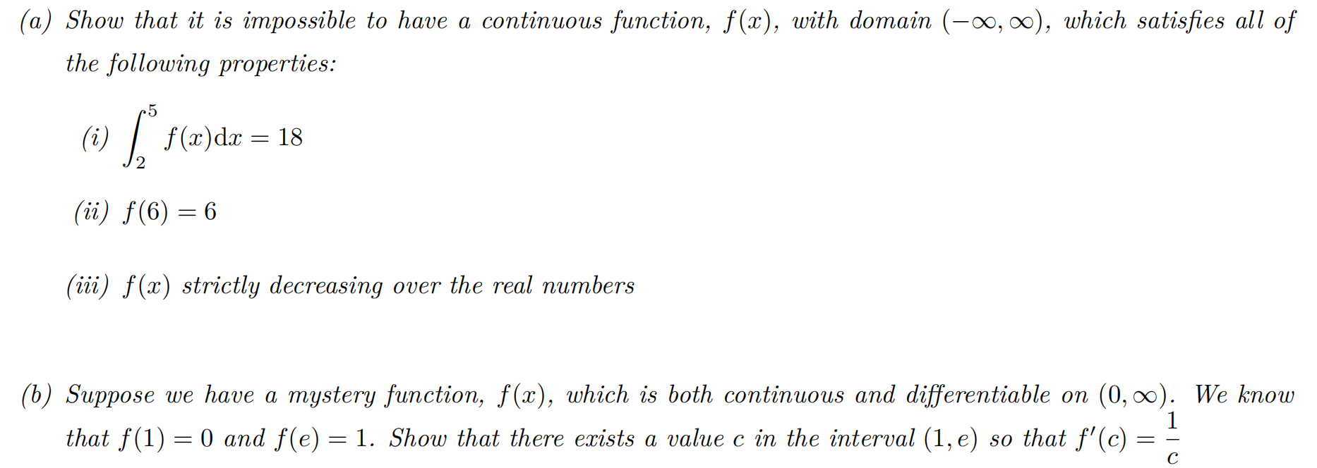 Solved (a) Show that it is impossible to have a continuous | Chegg.com