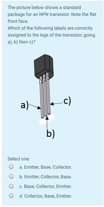 Solved The circuit symbol shown below is for an NPN BJT | Chegg.com