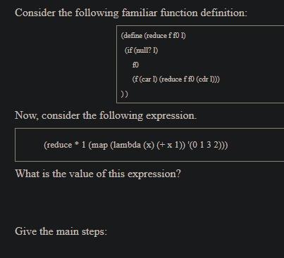 Solved Consider the following familiar function definition: | Chegg.com