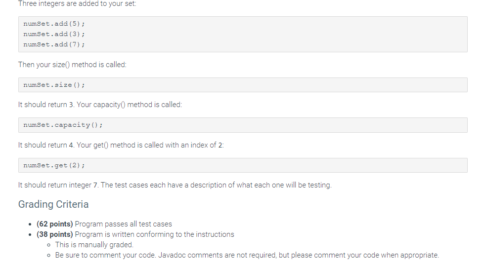 Solved In Java a common collection class is the ArrayList, | Chegg.com