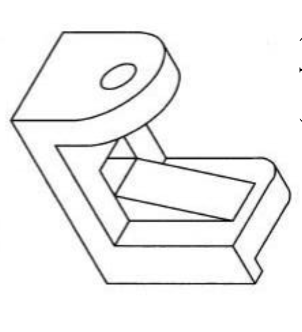 [Solved]: Draw the orthographic projections (front, top an