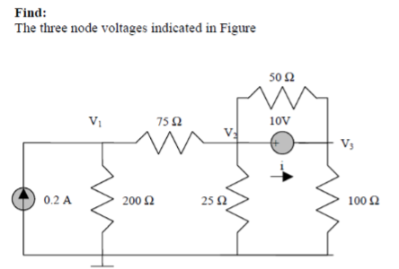 Solved Find: The three node voltages indicated in Figure | Chegg.com