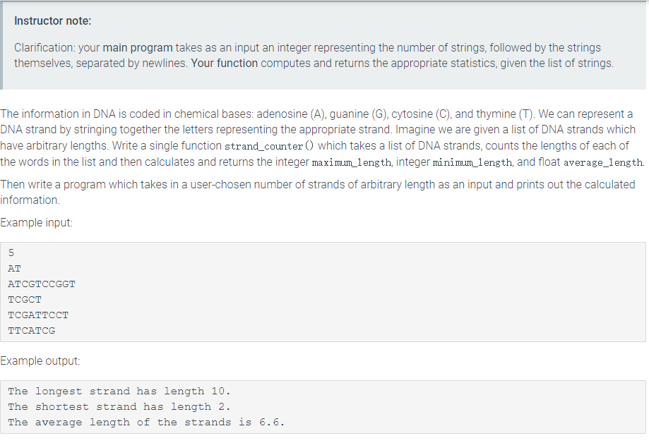 Solved Instructor note: Clarification: your main program | Chegg.com