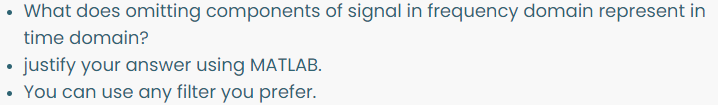 Solved • What does omitting components of signal in | Chegg.com