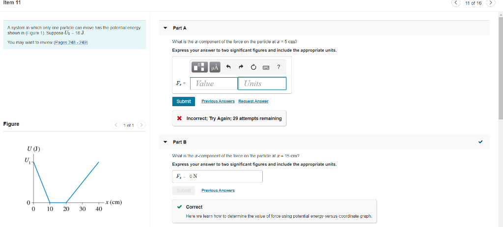 Solved Item 11 11 of 16> system in which ony ane partide can | Chegg.com