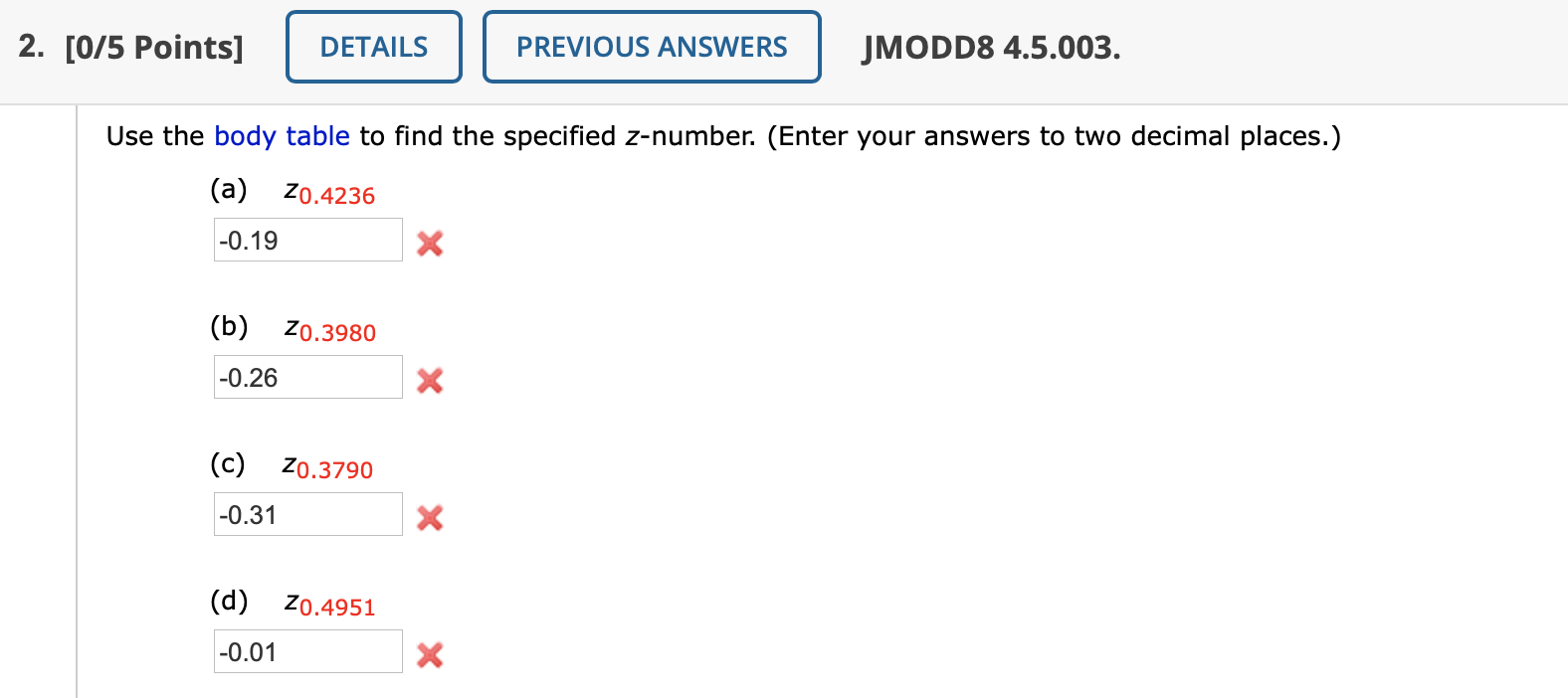 Solved 2. [0/5 Points] DETAILS PREVIOUS ANSWERS JMODD8 | Chegg.com