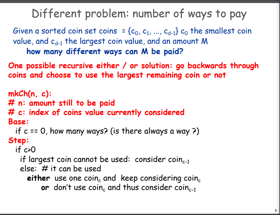 Write one recursive function, mkChangeDC , based on | Chegg.com