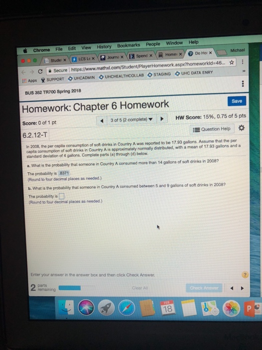 Solved Chrome File Edit View History Bookmarks People Window | Chegg.com