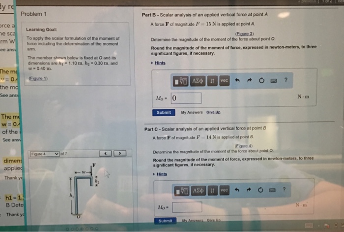 Solved previcus| 1of2 next Problem 1 Part B -Scalar analysis | Chegg.com