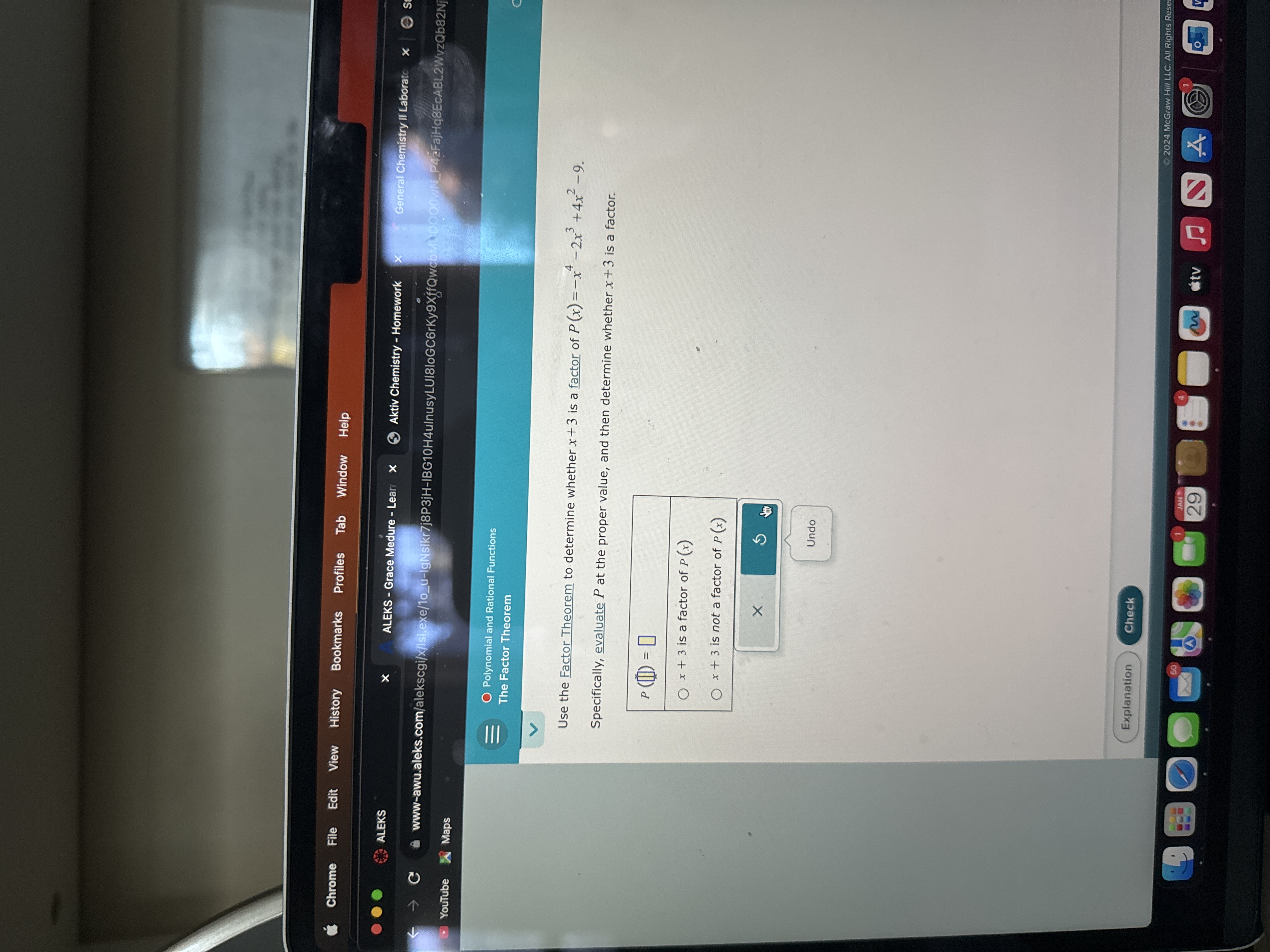 Solved Use the Factor Theorem to determine whether x+3 ﻿is a | Chegg.com