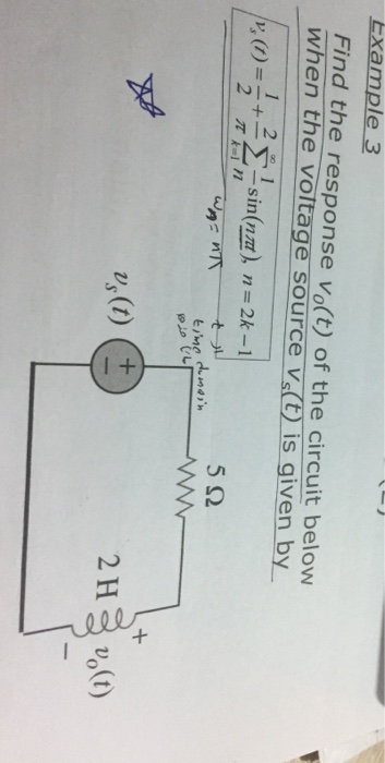 Solved Example 3 Find the response vo(t) of the circuit | Chegg.com