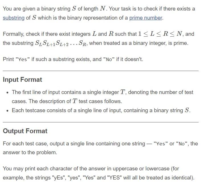 Solved You are given a binary string S of length N. Your | Chegg.com