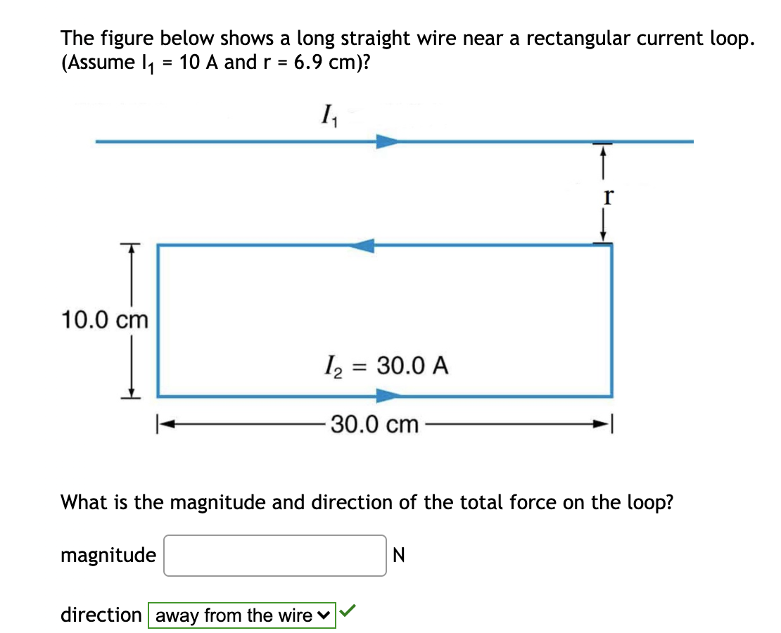 Solved The figure below shows a long straight wire near a | Chegg.com